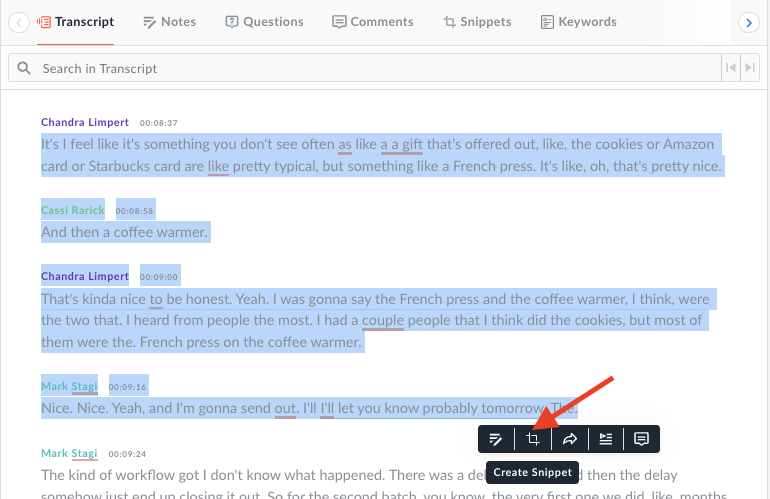 How to Create and Share Snippets