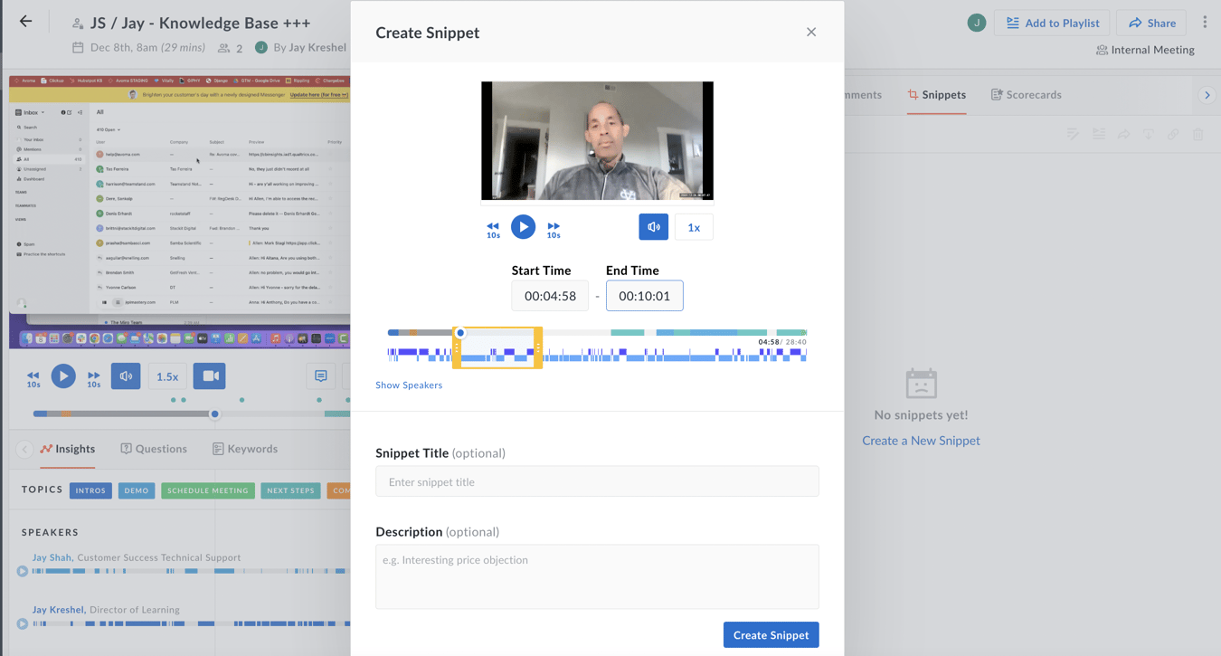 How to Create and Share Snippets