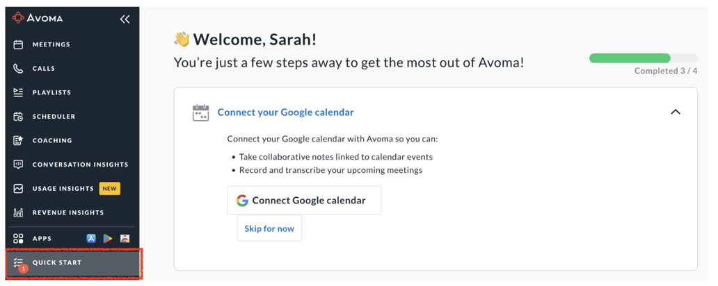 The Avoma Quick Start Guide