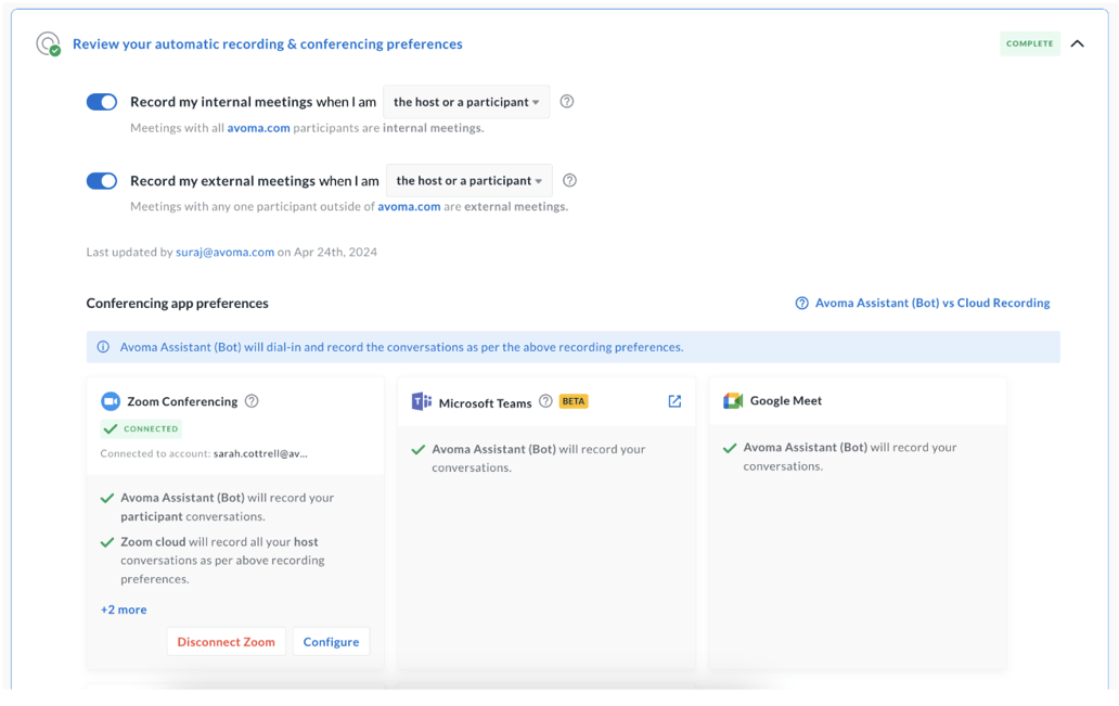 The Avoma Quick Start Guide