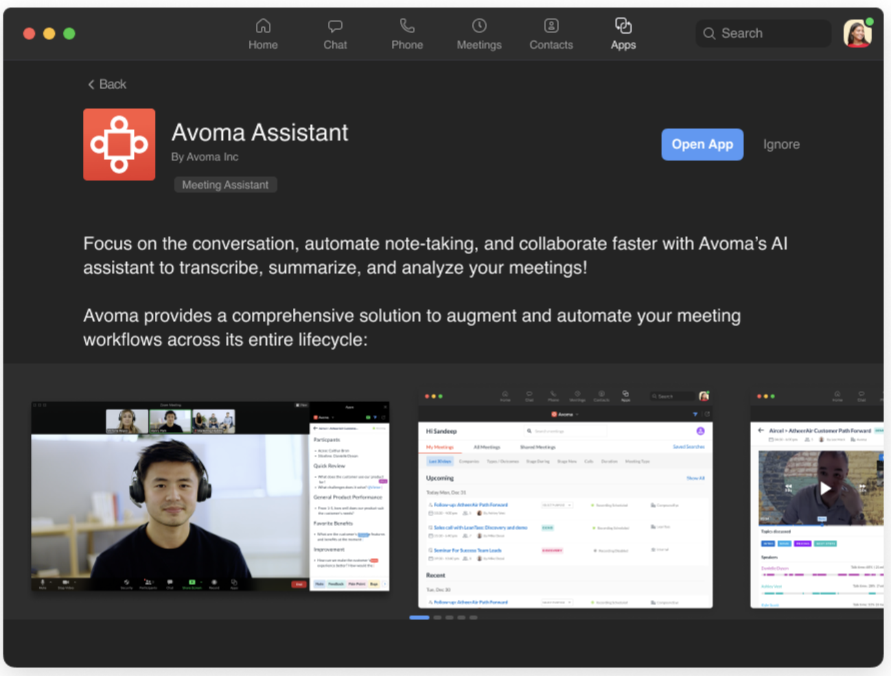 Transform Your Meetings with the Avoma App for Zoom