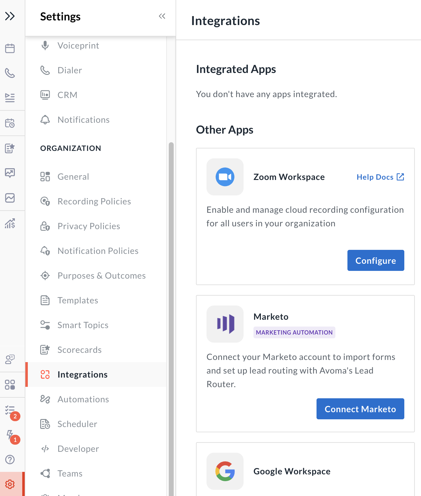 Zoom Integration - Workspace Wide Connection: How to Connect Avoma with ...